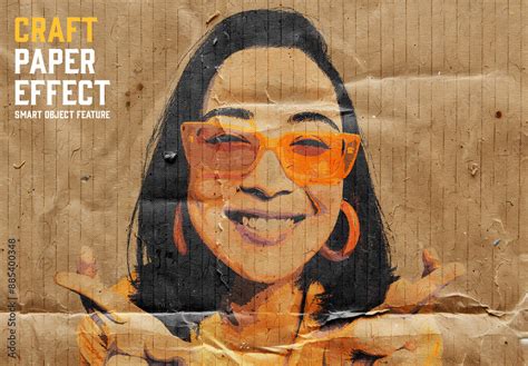 Craft Paper Effect With Generative Ai Stock Template Adobe Stock