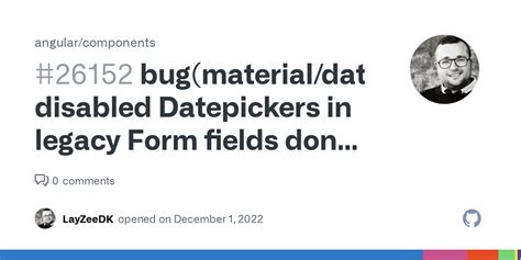 Bug Material Datepicker Disabled Datepickers In Legacy Form Fields