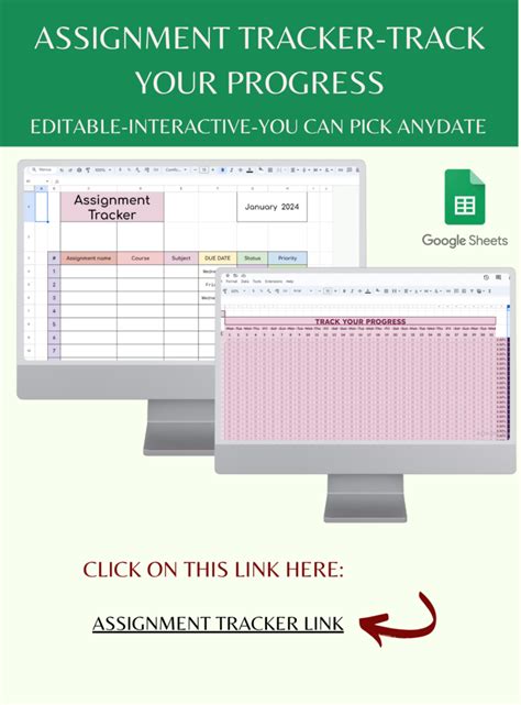 Assignment Tracker Google Sheets Template Sheets Aesthetic Items For Your Wellbeing