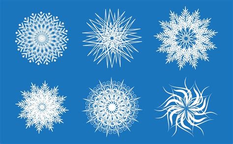 Premium Vector Set Of Snowflakes Isolated Elements For Decoration