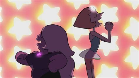 In The First Intro For Steven Universe Amethyst Pulls On Her Shirt To Give The Illusion Of