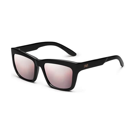 Womens Bonnie Sunglasses Polished Black Rose Gradient Lens Ivi