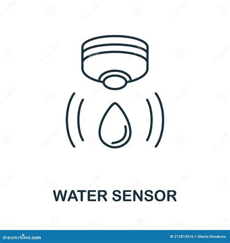 水传感器图标 传感器图标集合中的简单元素 创意水传感器图标ui Ux应用软件 向量例证 插画 包括有 万维网 徽标 212813516