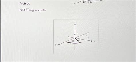 Solved Prob 3 Find Dl In Given Paths X 1 Y 60 3 4 5 0