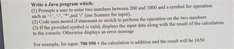 Solved Write A Java Program Which 1 Prompts A User To
