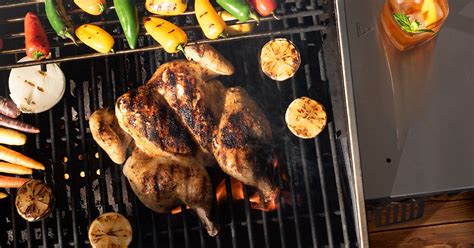 Flame Grilled Spatchcock Chicken Grilled
