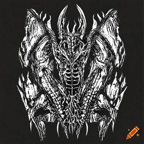Cybernetic Dragon With Fiery Background On Craiyon