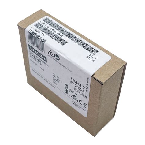 6ES7131 6BH01 0BA0 SIMATIC ET 200SP Digital Input Module Siemens Plc