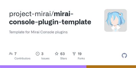 Github Project Miraimirai Console Plugin Template Template For Mirai Console Plugins