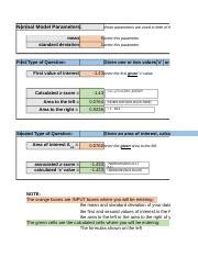Excel Lab 3 Completed Xlsx Normal Model Parameters Mean Standard