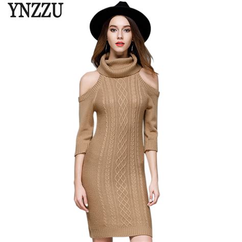 Ynzzu Winter Jurk Sexy Uit Schouder Lange Elegante Grandado