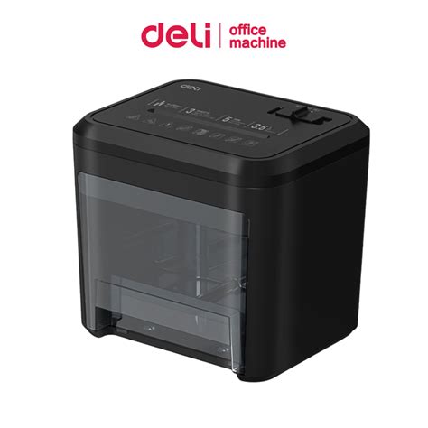 Deli เครื่องทำลายเอกสาร 3 5ลิตร เครื่องย่อยขนาดเล็ก ทำงานต่อเนื่อง 5 นาที Paper Shredder