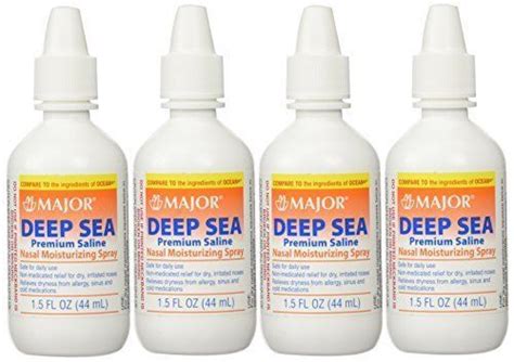 Major Deep Sea Nasal Saline Spray 15 Oz 44ml 4 Pack Expiration