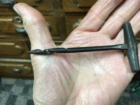 Vintage Steel 316 Gimlet Hand Drill Hole Starter Woodworking Tool