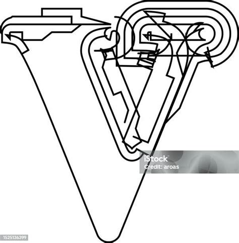 Architectural Project Font Technical Draw Style Alphabet Geometrical