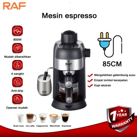 Raf Mesin Espresso Keluarga Italia Tipe Mesin Pembuat Kopi Espresso Dengan Milk Foamer Untuk