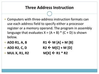 Types Of Instruction Format PPTX