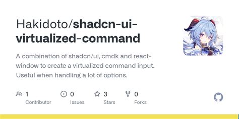 Github Hakidoto Shadcn Ui Virtualized Command A Combination Of Shadcn Ui Cmdk And React