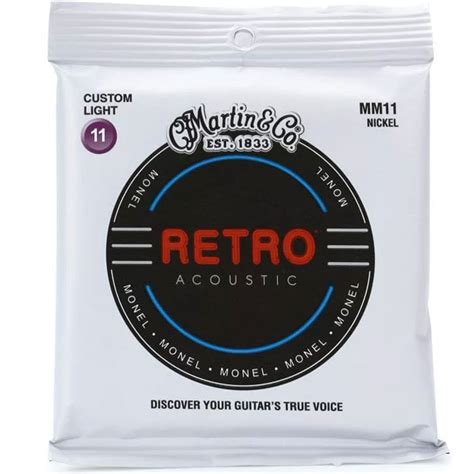 Martin Retro Acoustic Guitar Strings 11 52 Custom Light Cosmo Music