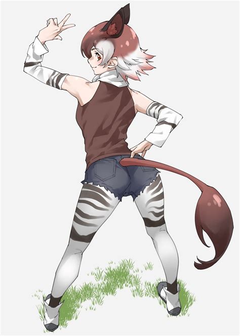 Tanabe Fueisei Okapi Kemono Friends Kemono Friends Light Brown Hair White Footwear