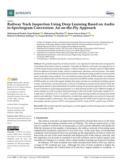 Railway Track Inspection Using Deep Learning Based On Audio To