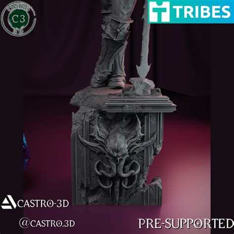 3d Printable Nsfw Tiefling Of Zariel 32mm And 75mm Miniature By Castro3d