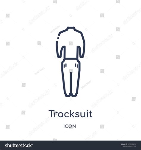 Linear Tracksuit Icon Clothes Outline Collection Stock Vector Royalty Free 1290106870