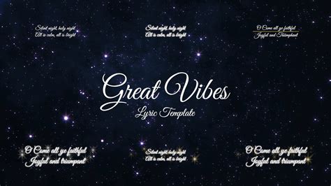 Great Vibes Lyric Template Visual Revival