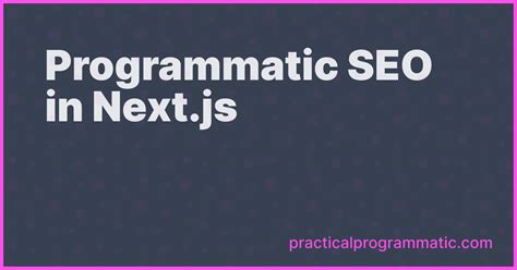 Programmatic Seo In Next Js