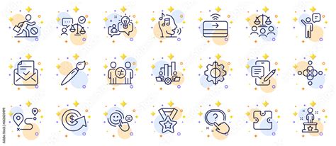 Outline Set Of Transform Teamwork Chart And Lawyer Line Icons For Web App Include Agent