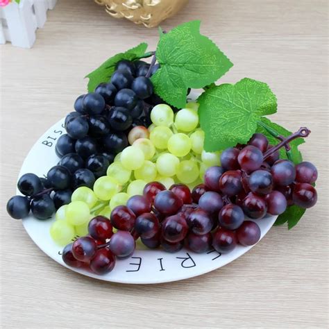 1 шт искусственный виноград Сделай Сам искусственные фрукты пластиковые искусственные фрукты