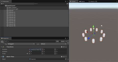 Unity Manual Use Numeric Field Expressions