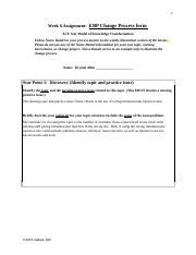 EBP Process Form 9 19 3 Docx 1 Week 6 Assignment EBP Change Process Form ACE Star Model Of