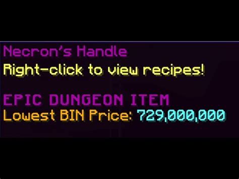 Buying A NECRON S HANDLE In Hypixel Skyblock YouTube