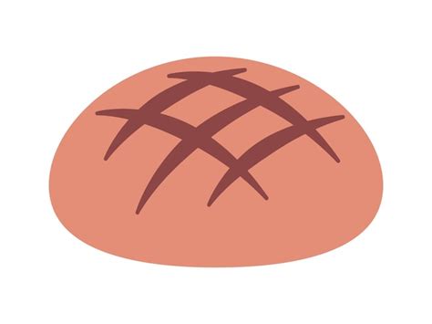 Premium Vector Round Bread Baked Soft Food Made From Wheat Health