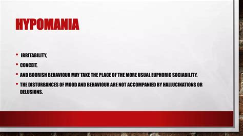 Hypomania And Mania Pptx