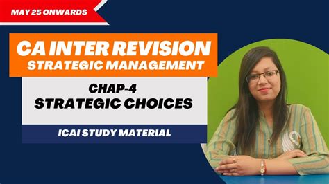 4 Strategic Choices Ca Inter Strategic Management Chap 4 Full
