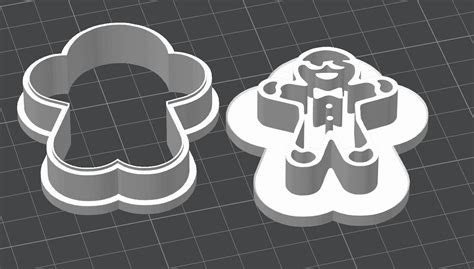Gingerbread With Glasses Cutter By Printesion Download Free Stl Model