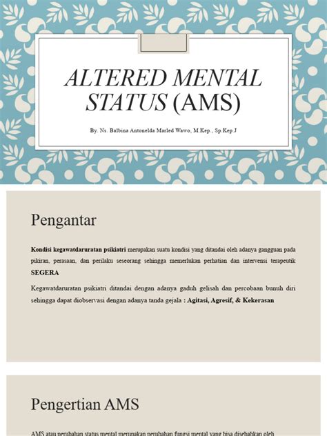 Altered Mental Status Ams Pdf