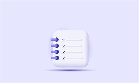 3d Icon Design Violet Empty Notepad On Background 6787196 Vector Art At