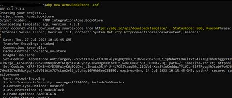Unable To Create New Project · Issue 17215 · Abpframework Abp · Github