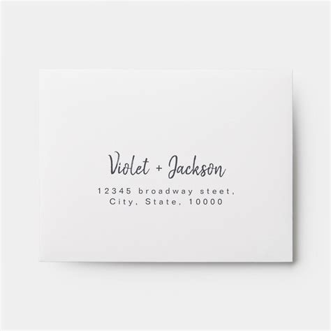 Modern Simple Handwritten Script Wedding RSVP Envelope Zazzle
