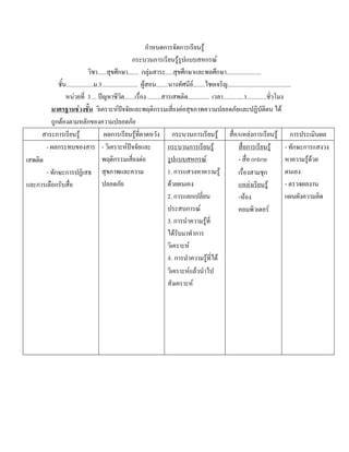กำหนดการจดการเรยนรสารเสพตด PDF