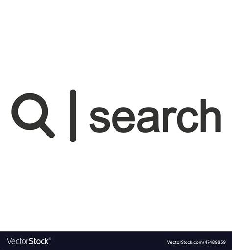 Magnifying Glass Search Button Icon Search Bar Vector Image