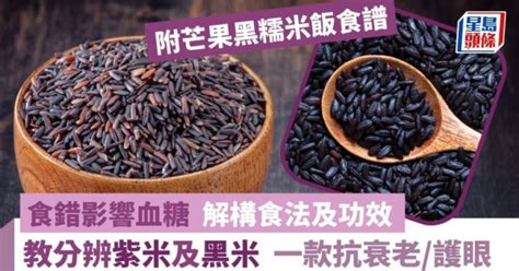 分清黑米與紫米 一種抗衰老 一種食錯影響血糖｜飲食知識 星島日報