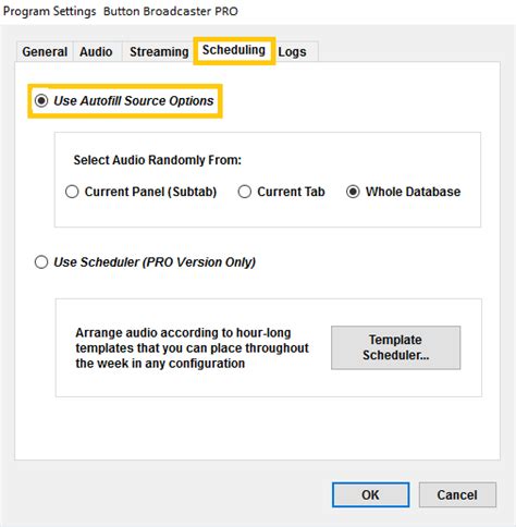 Scheduling Play Stack Using Autofill