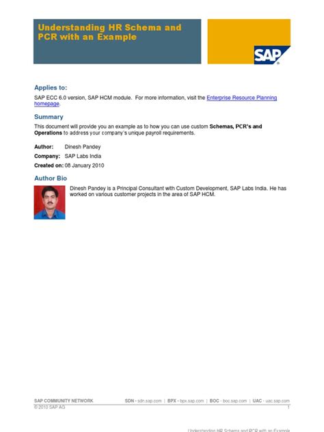 Sap Hr Schema And Pcr With Example Pdf Ibm System I Ibm Db2
