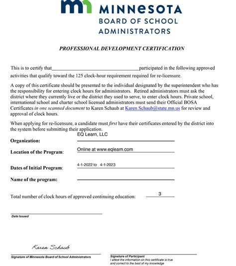 School Administrator Certificate Eq Learn