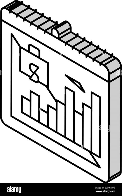 Financial Planning Isometric Icon Vector Illustration Stock Vector
