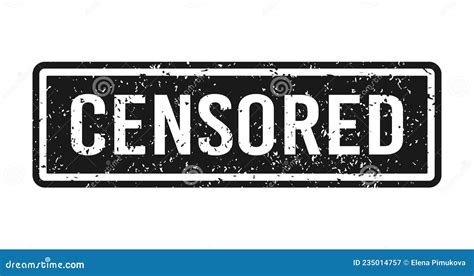 Grunge Black Censored Word Rubber Stamp Censor Control Security Sign Sticker Grunge Vintage